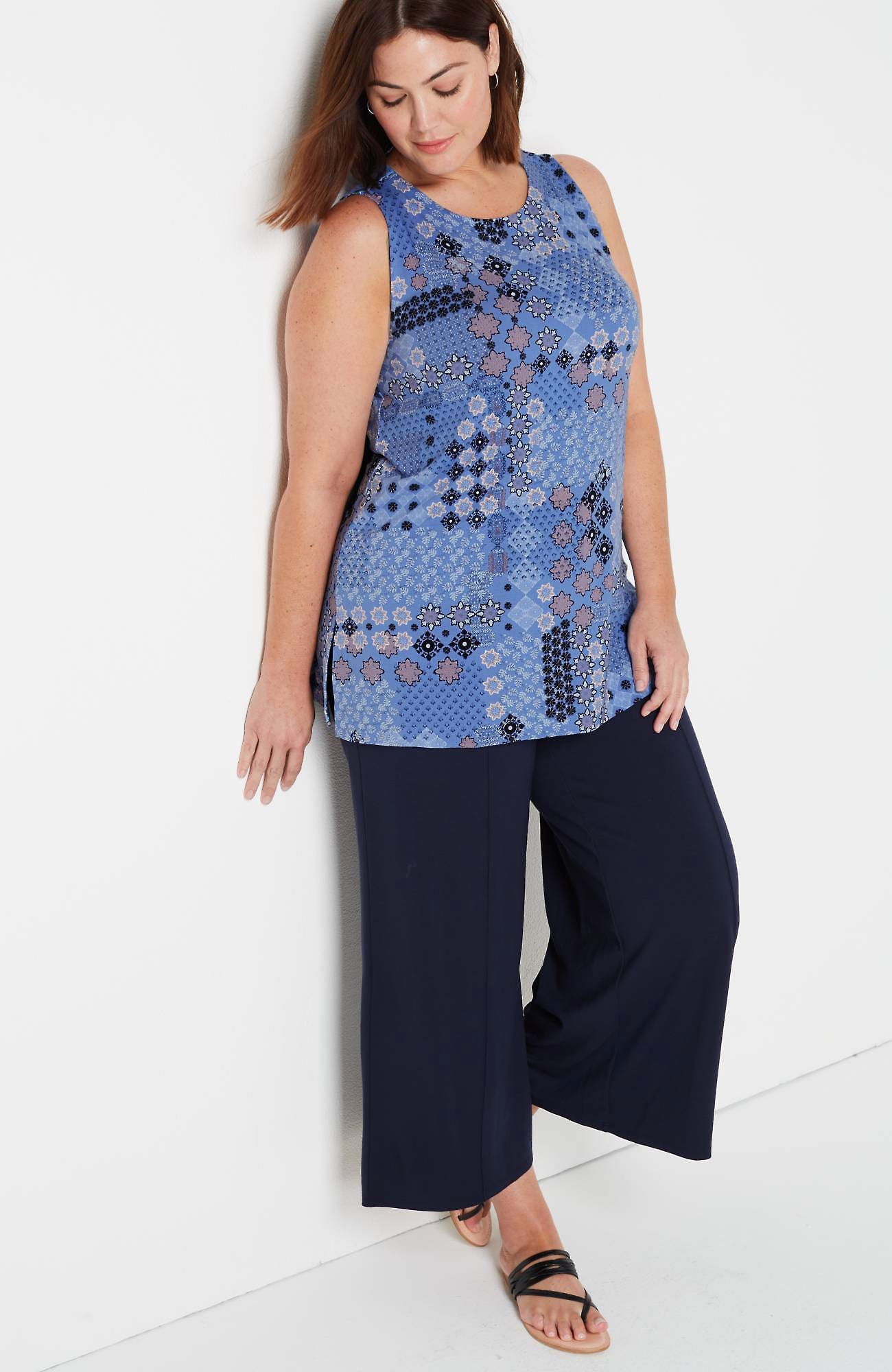 Jjill J.jill Wearever Layering Tank In Hyacinth Medallion Patchwork ...