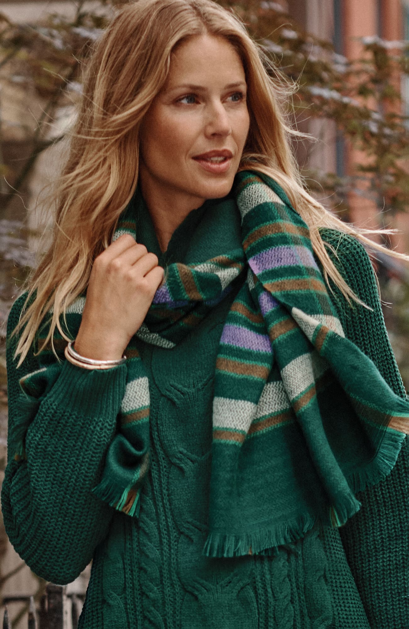 Jjill J.jill Exploded Plaid Scarf In Emerald Multi | ModeSens
