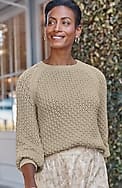 LACE-TEXTURED COTTON SWEATER | JJill